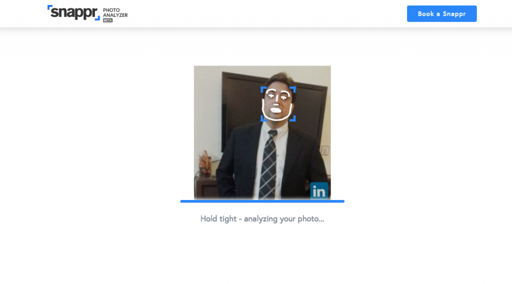 Snappr’s Photo Analyzer inspects your LinkedIn profile picture and tells you how good it is