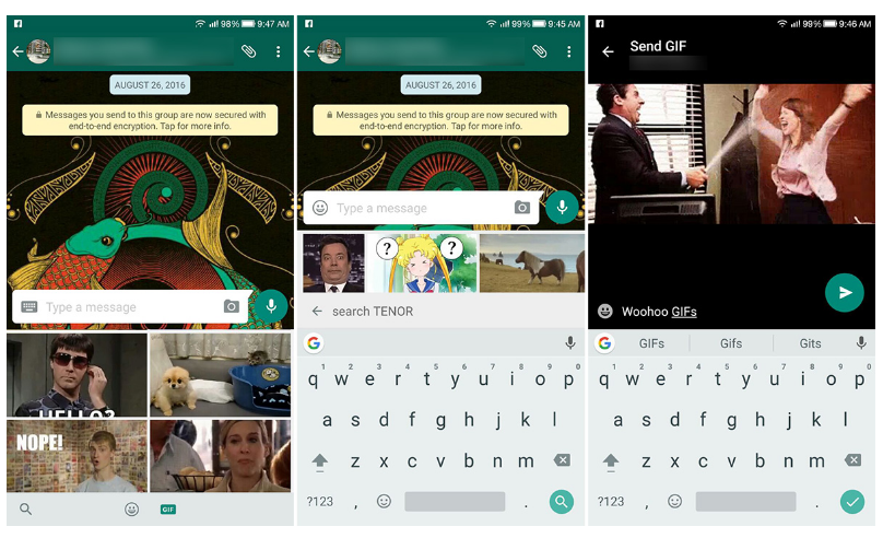 WhatsApp for Android lets you search and send Giphy GIFs