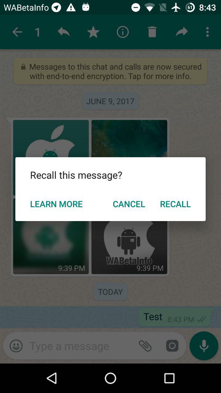 recall whatsapp | Being Guru
