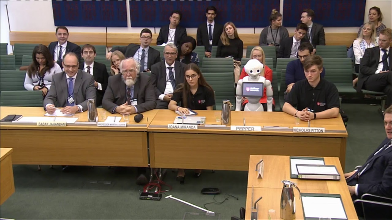 History created as a Robot appears as witness in the Parliament for the ...