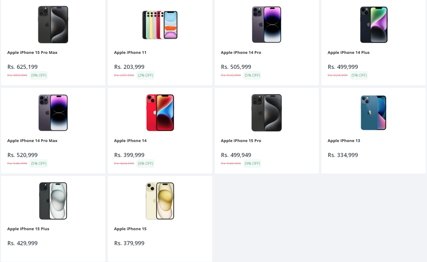 Find lowest mobile phone prices on PriceOye.pk