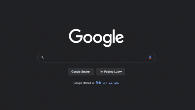 Google search engine gets new dark mode