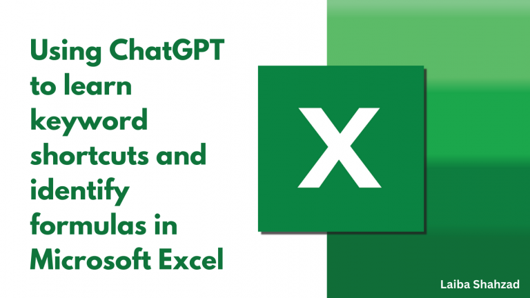 how you use ChatGPT to improve your Microsoft Excel skills