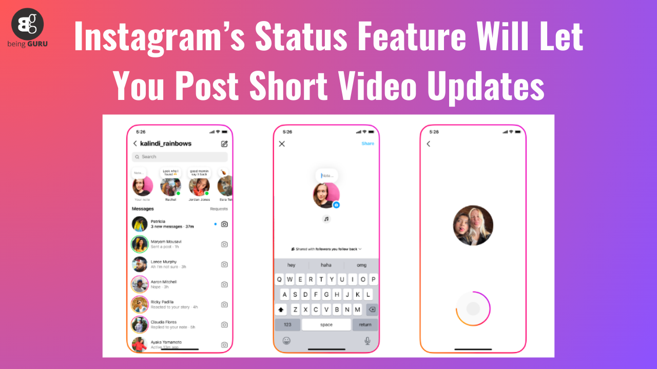 Instagram's Status: Share Short Video Updates