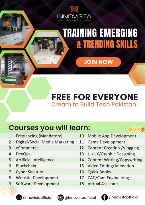 InnoVista a Dream to Build Tech Pakistan | Coworking Space